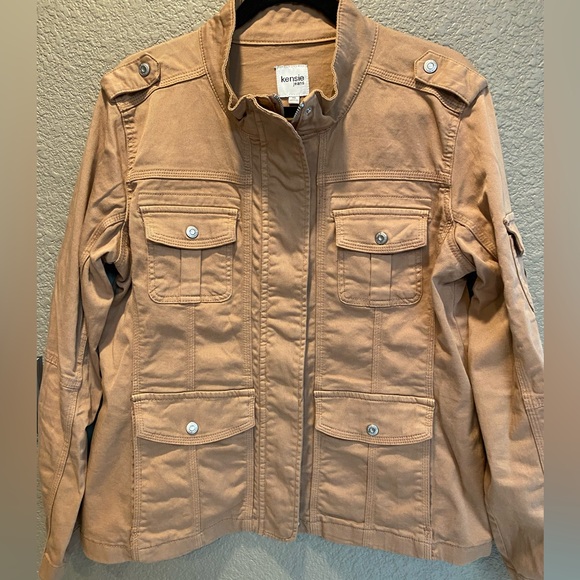 Kensie | Jackets & Coats | Kenzie Jean Jacket Military Style Rusttan 4 ...
